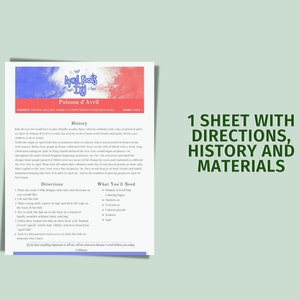 April Fools Day Activity, Poisson D'avril, French Traditions for Kids ...