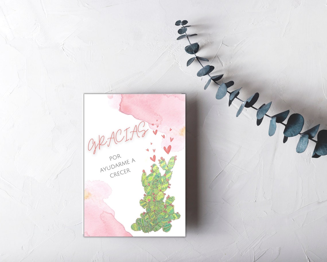 Printable Spanish Teacher Appreciation Cards, Cartas De Agradecimiento ...