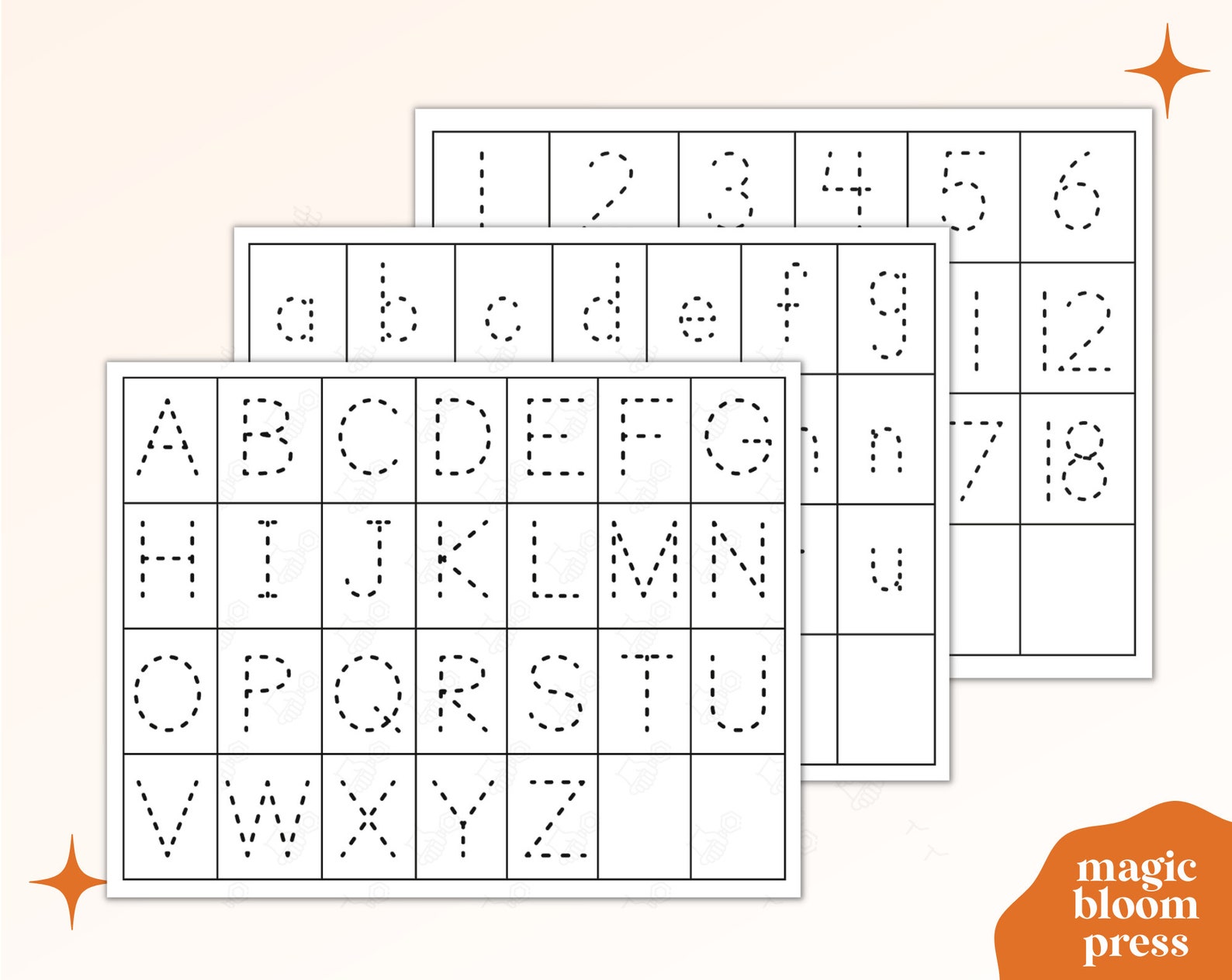 Alphabet & Number Tracing Sheet / ABC Tracing / Handwriting Practice ...