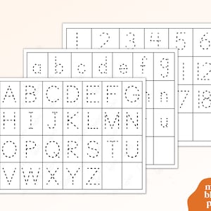 Alphabet & Number Tracing Sheet / ABC Tracing / Handwriting Practice ...