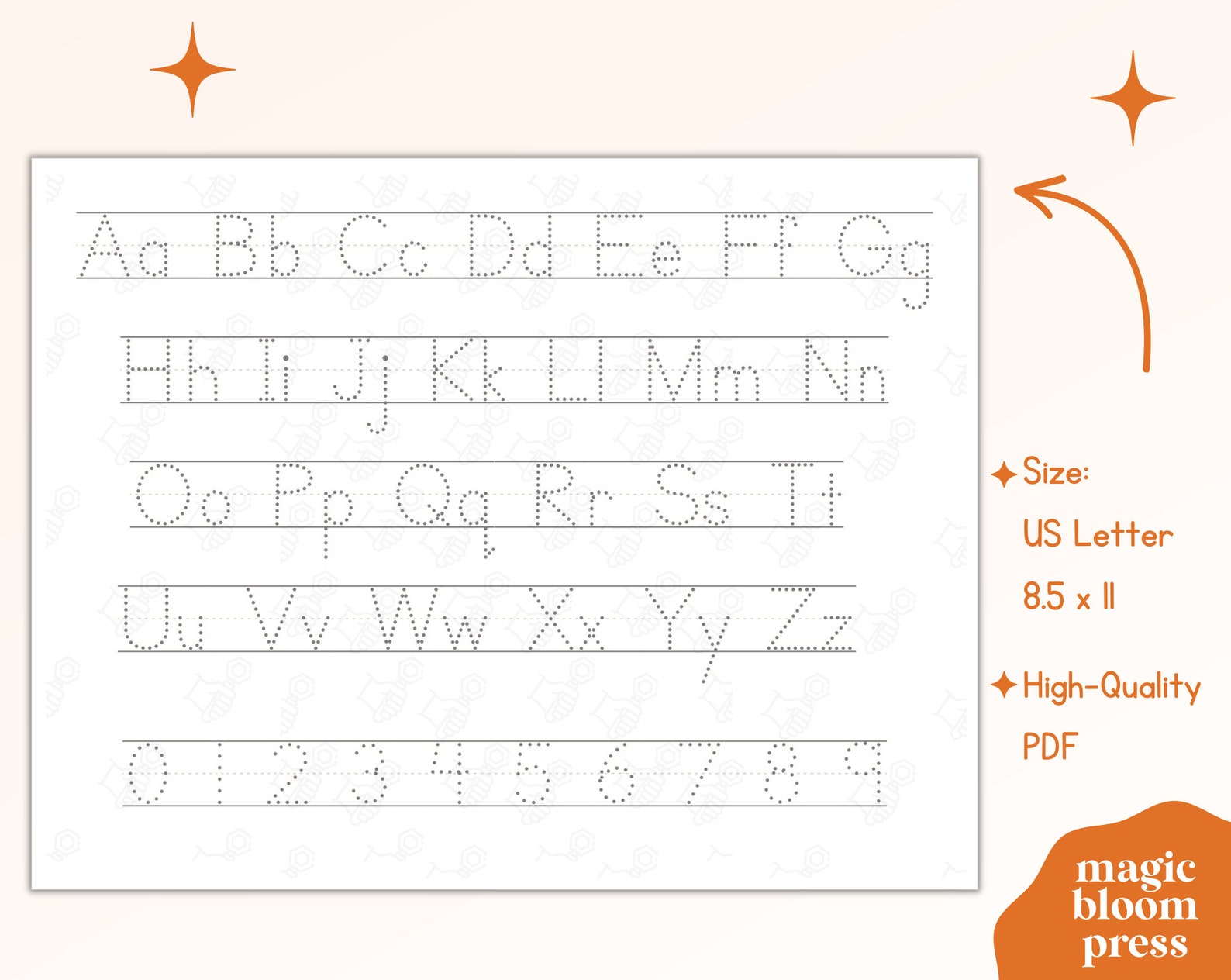 Alphabet & Number Tracing Sheet / ABC Tracing / Handwriting Practice ...