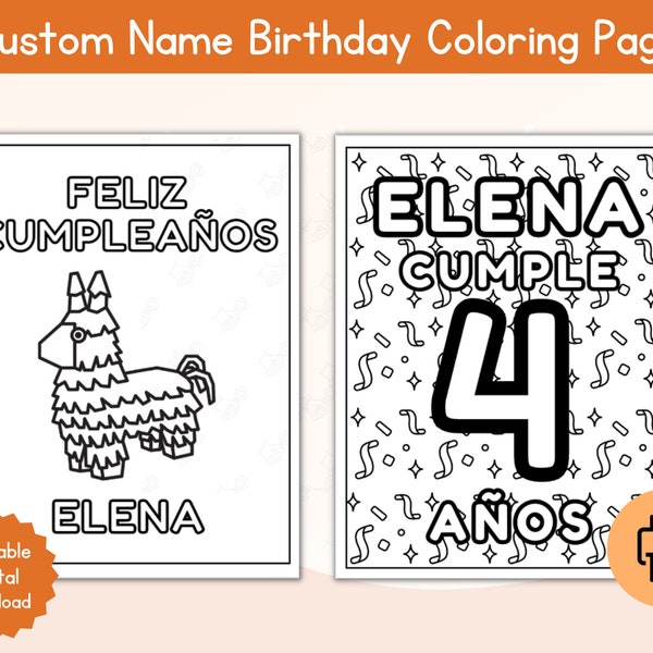 Feliz Cumpleanos Coloring Page - Etsy