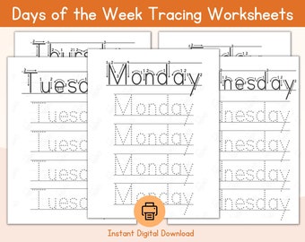 Months of the Year Tracing Worksheets / Tracing Printable for Pre-k ...