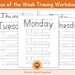 Days of the Week Tracing Worksheet / Tracing Printable for Pre-k ...