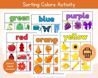 Color Sorting Jars, Color Matching Activity, Learning Colors, Toddler ...