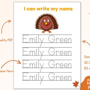Name Tracing Custom Worksheet / Personalized First & Last Name Tracing ...