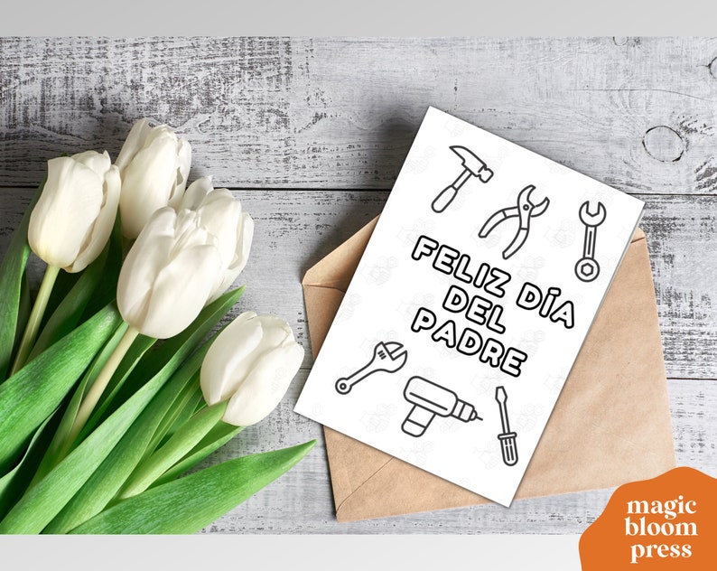 Father's Day Card in Spanish/ Feliz Dia Del Padre Tarjeta / Printable ...