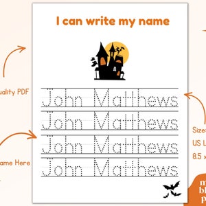 Name Tracing Custom Worksheet / Personalized First & Last Name Tracing ...