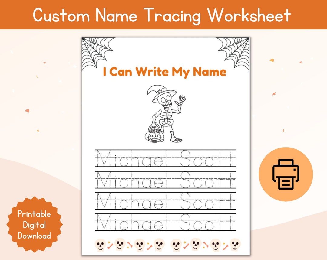 Name Tracing Custom Worksheet / Personalized First & Last Name - Etsy