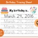 Birthday Tracing Custom Worksheet / Personalized Birthdate Tracing Name ...