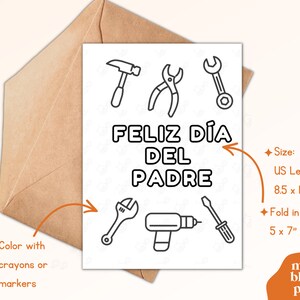 Father's Day Card in Spanish/ Feliz Dia Del Padre Tarjeta / Printable ...
