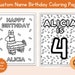 Personalized Happy Birthday Coloring Page / Custom Happy Birthday ...