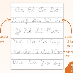 Cursive Alphabet Tracing Bundle / Printable Cursive Alphabet Tracing ...