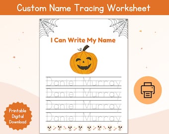 Name Tracing Custom Worksheet / Personalized First and Last Name ...