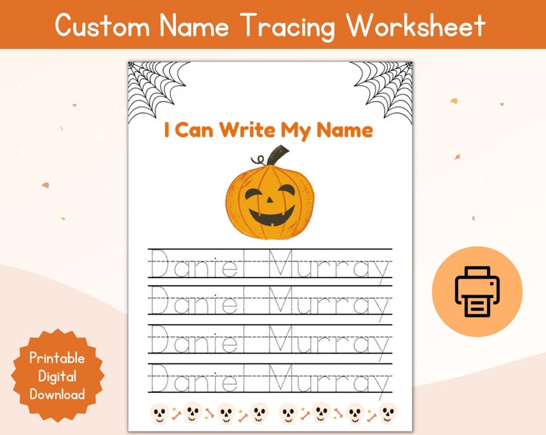 Name Tracing Custom Worksheet / Personalized First & Last Name Tracing ...
