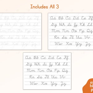 Cursive Alphabet Tracing Worksheet / Printable Cursive Alphabet Tracing ...