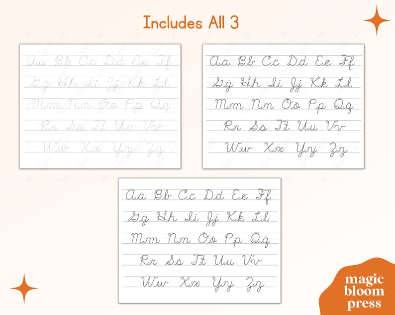 Cursive Alphabet Tracing Worksheet / Printable Cursive Alphabet Tracing ...