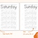 Days of the Week Tracing Worksheets / Tracing Printable for Pre-k ...