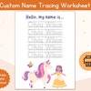 Birthday Tracing Custom Worksheet / Personalized Birthdate Tracing Name ...