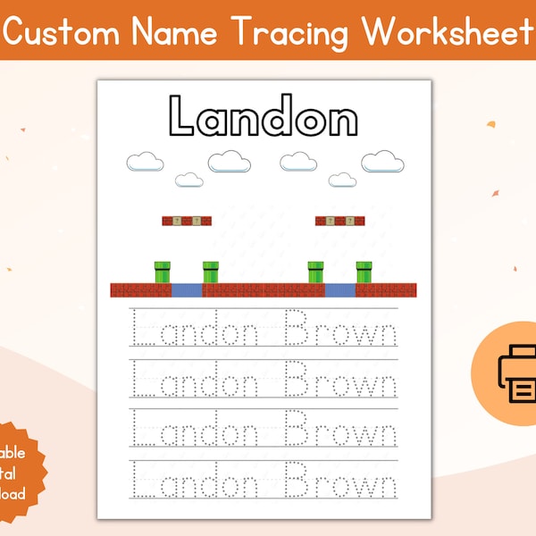 Super Mario Tracing - Etsy