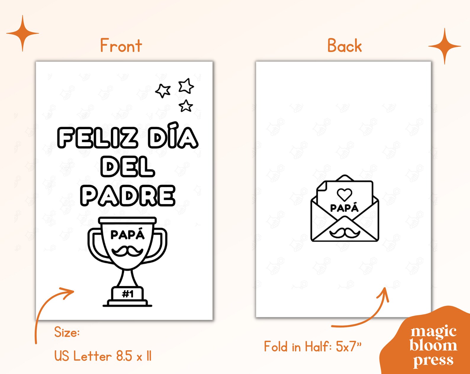 Spanish Father's Day Card / Día Del Padre Printable Father's Day ...