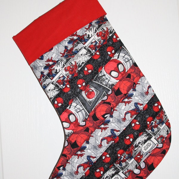 Spiderman Stocking - Etsy