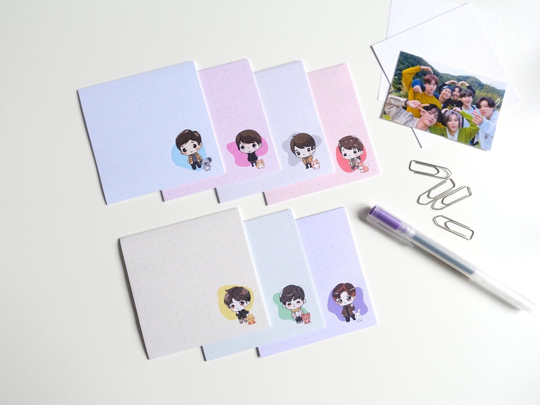 70 BTS Member Inspired Notes as Set: 10 Sheets per Member | Namjoon Jin ...