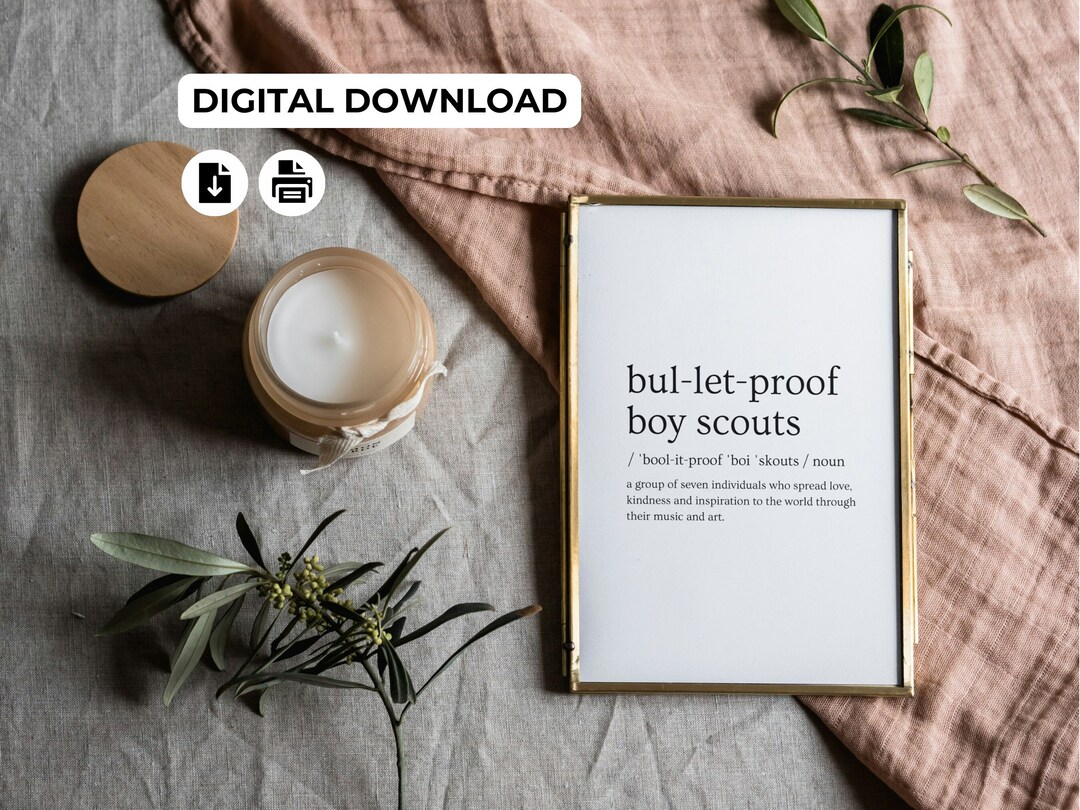 BTS Inspired Design Bulletproof Boy Scouts | Digital Download for ...