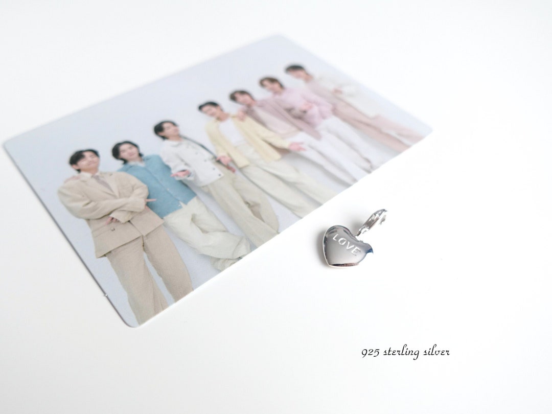 BTS Inspired Charm Pendant Heart LOVE 925 Silver BTS Inspired Jewelry ...