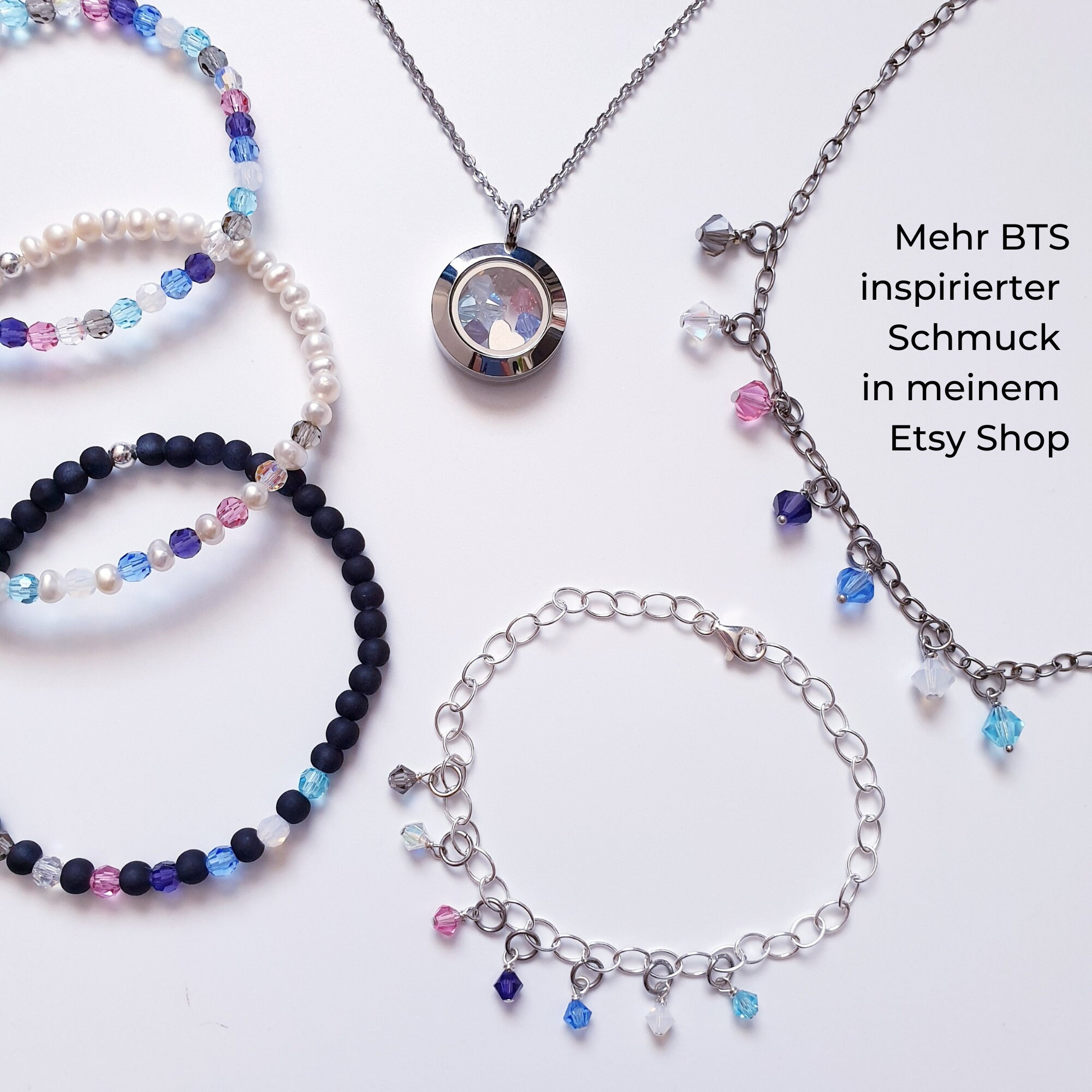 BTS Mic Colour Necklace: Locket With the 7 BTS Mic Colours - Etsy