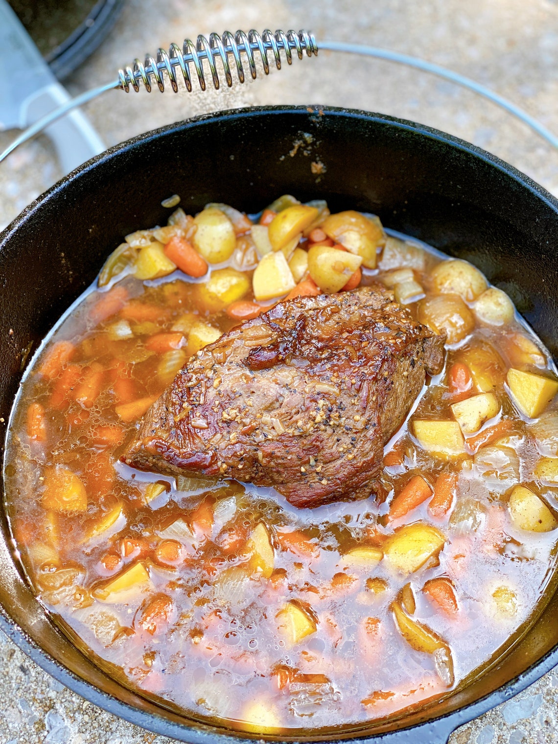 Campfire Dutch Oven Roast Recipe | Printable Recipe| Downloadable ...