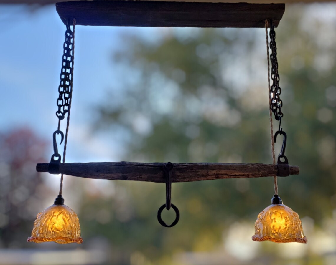 Western Chandelier, Farmhouse Light Fixture, Rustic Dining Room Light ...