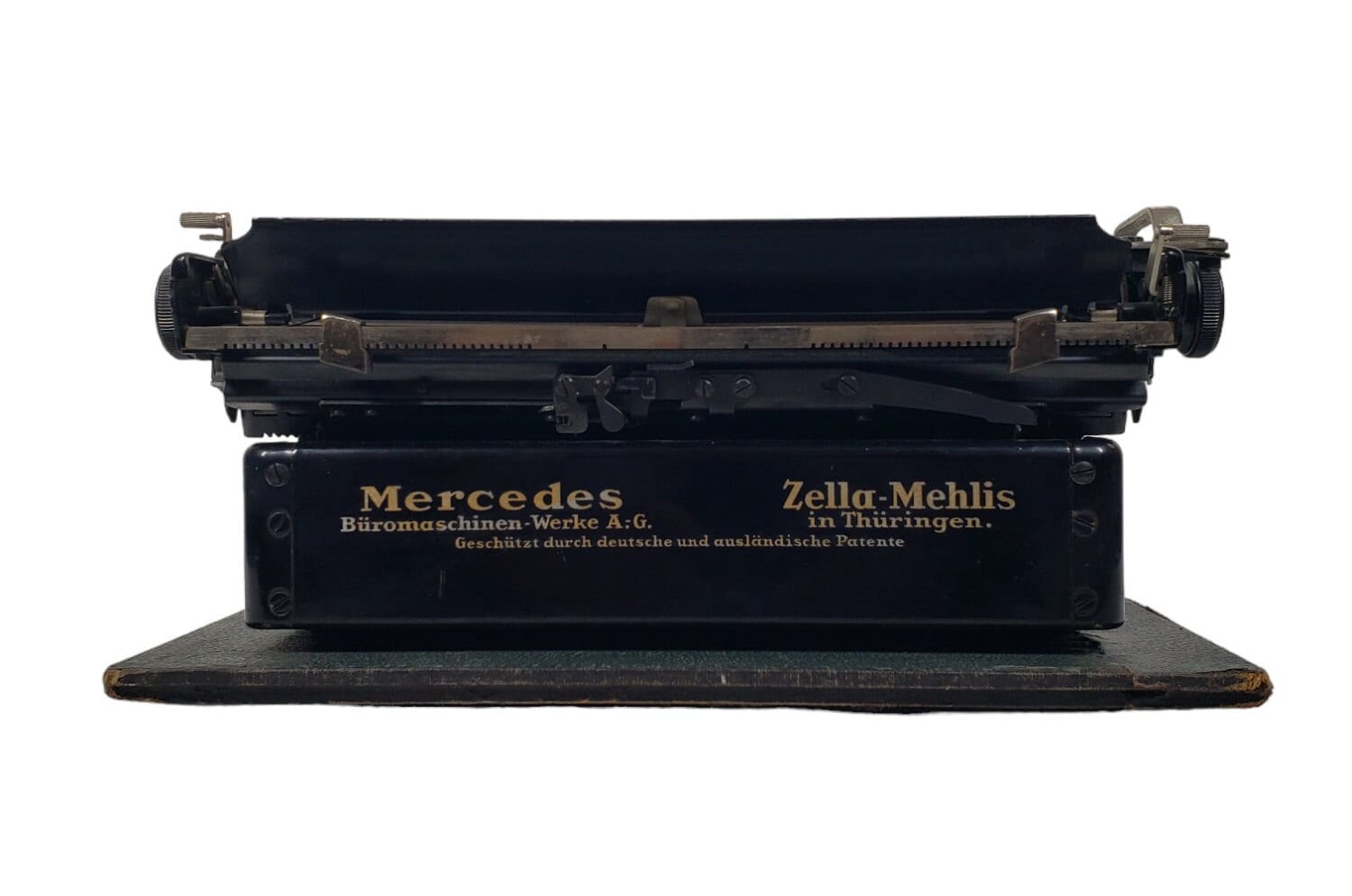 Rare 1936 Mercedes Prima Portable Typewriter / Glass Keys / Working ...