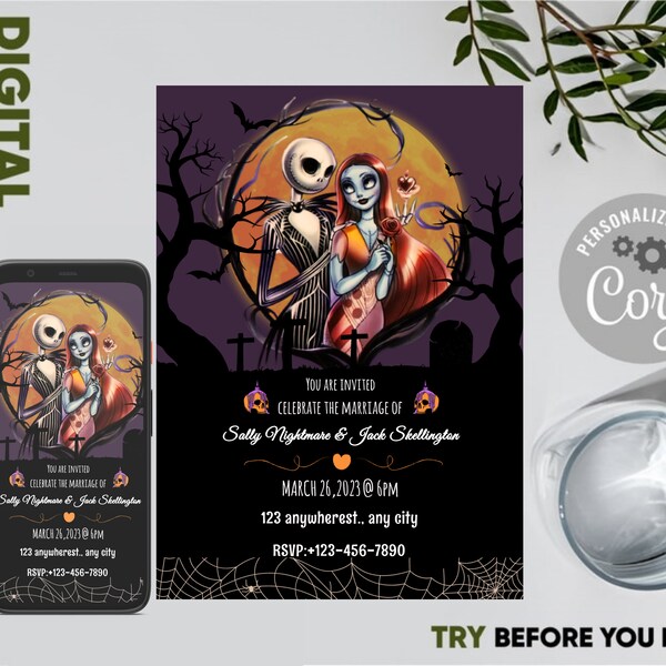 Jack and Sally Wedding - Etsy