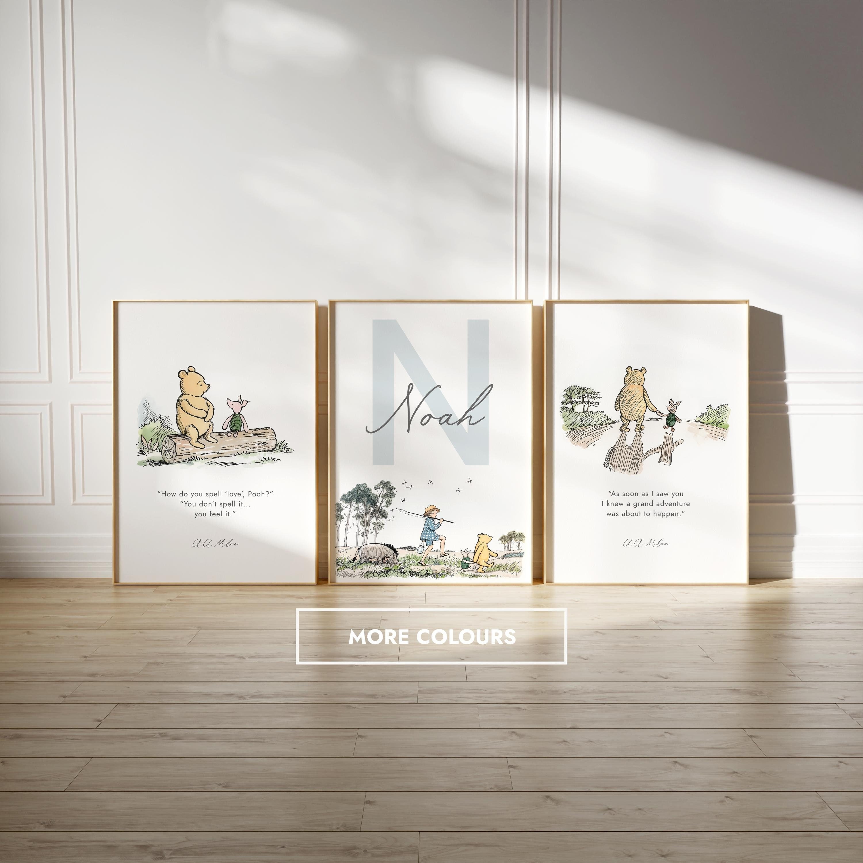 A.A. Milne Quotes, Pooh Nursery Name Sign, Winnie the Pooh Name Sign ...