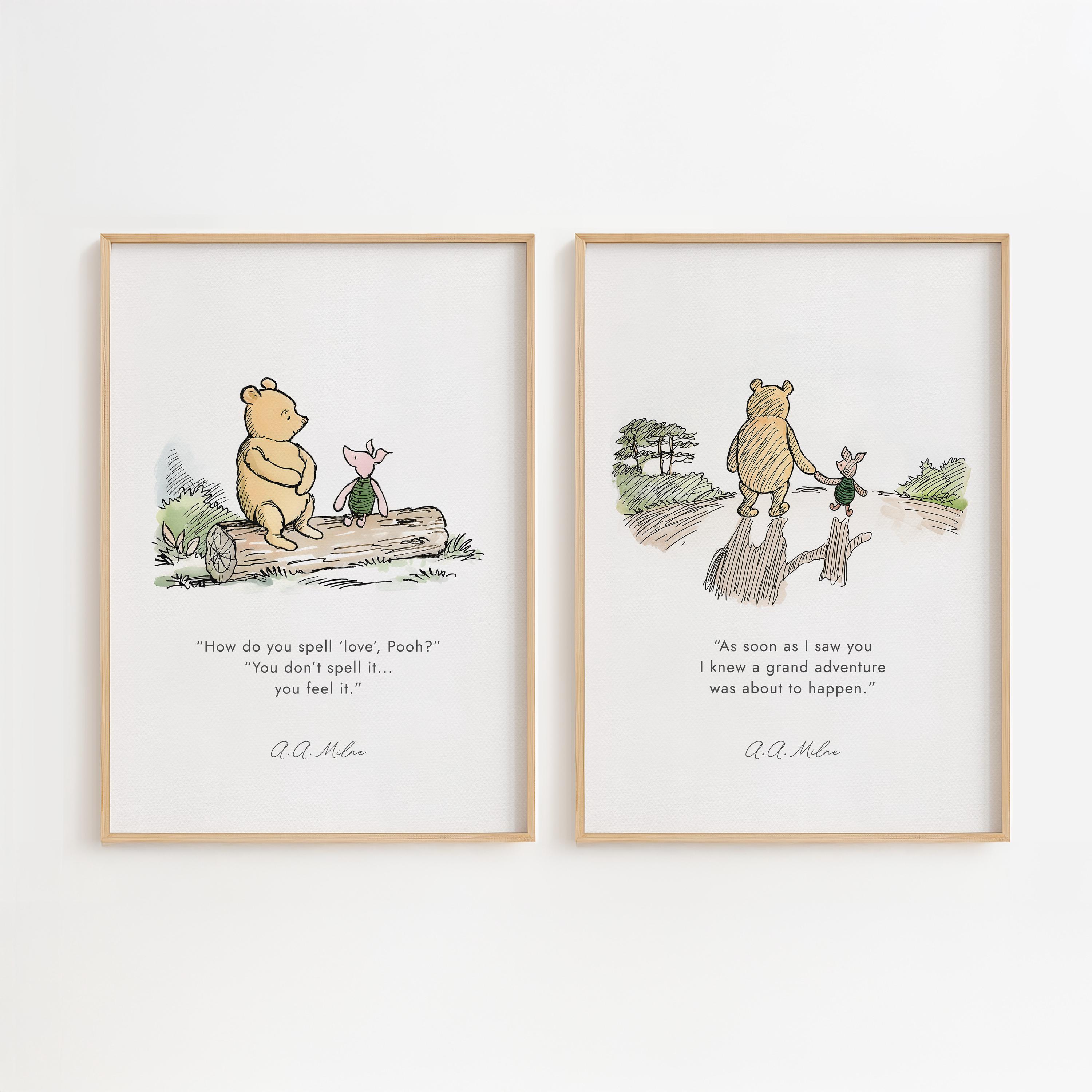A.A. Milne Quotes, Pooh Nursery Name Sign, Winnie the Pooh Name Sign ...