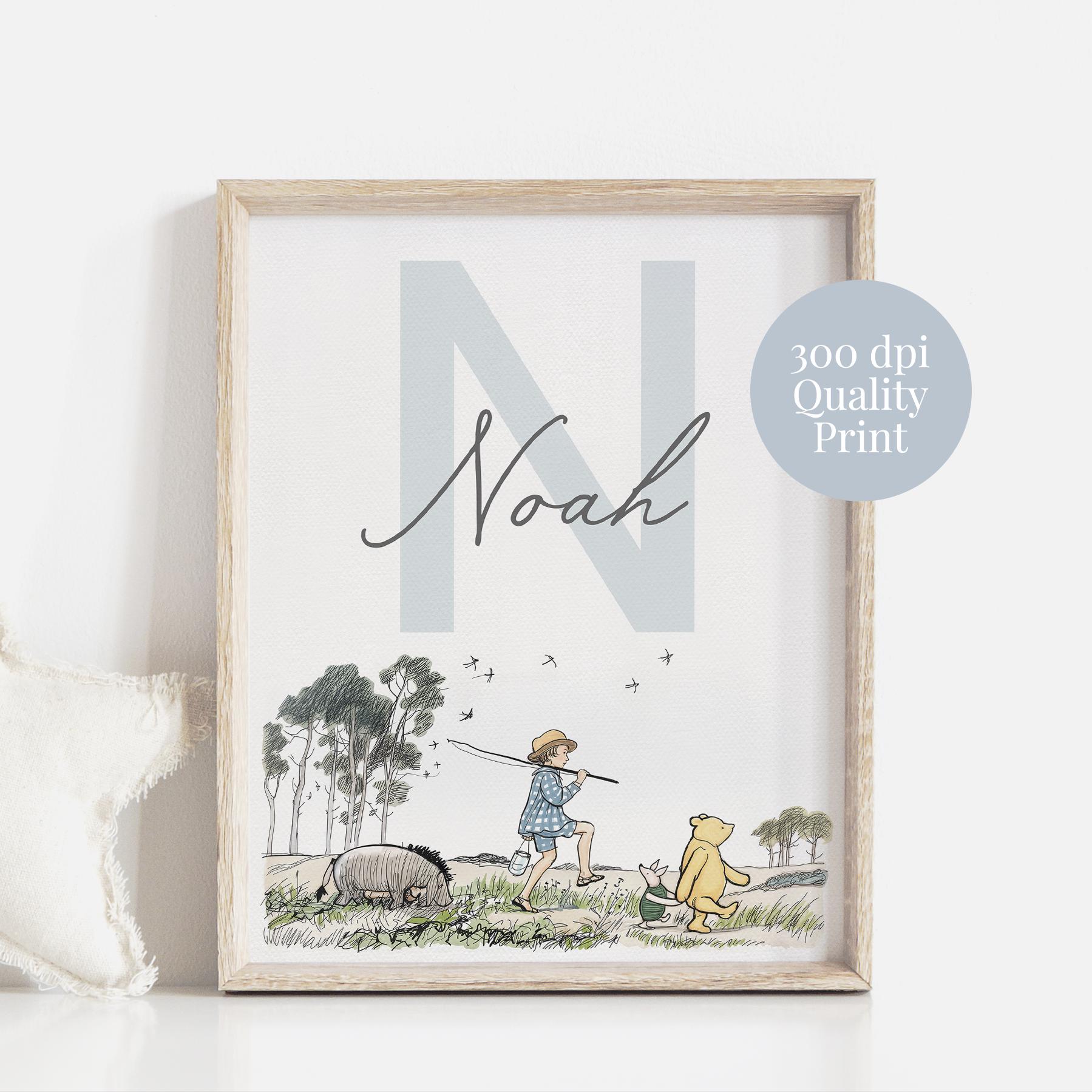 A.A. Milne Quotes, Pooh Nursery Name Sign, Winnie the Pooh Name Sign ...
