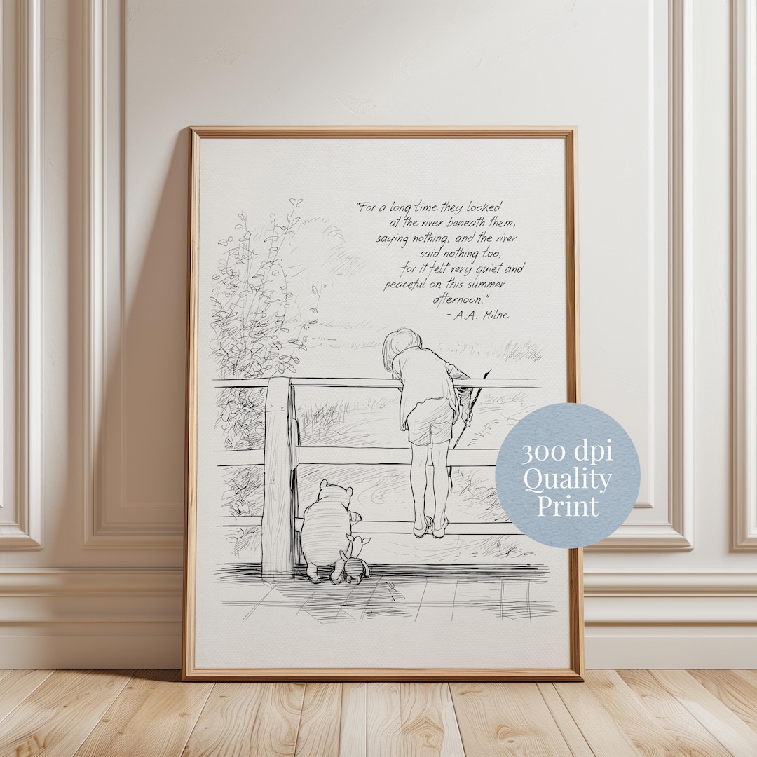 A.A. Milne Quotes, Classic Winnie the Pooh Quotes Prints, Christopher ...