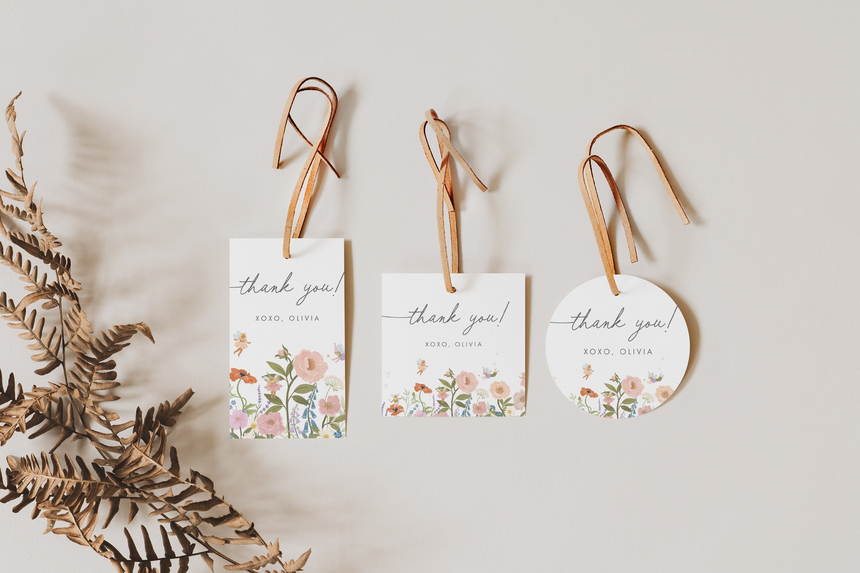 Fairy Thank You Tag, Fairy Party Favor Tag, Fairy Favor Tag, Enchanted ...