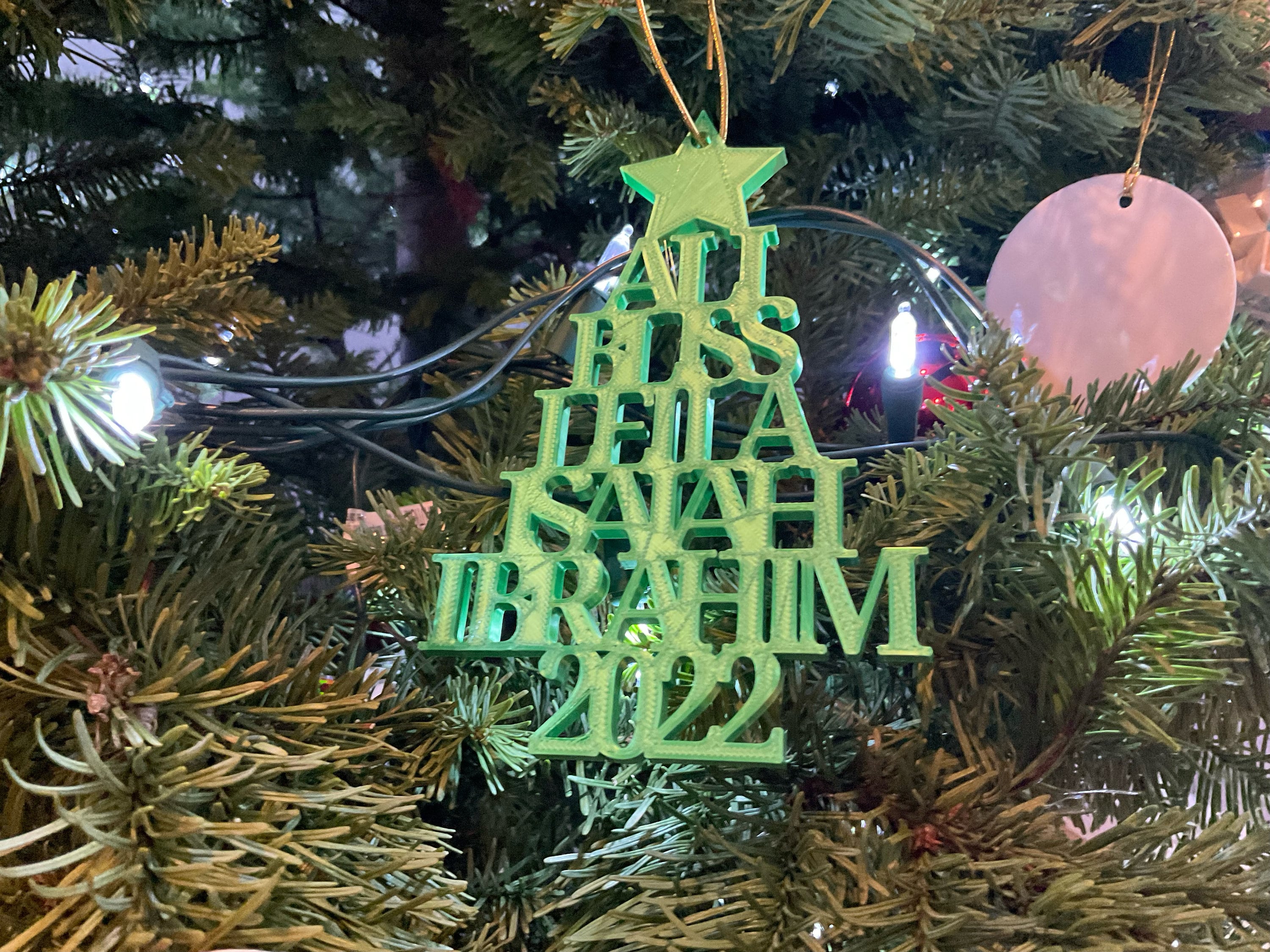 3D Printed Family Tree Ornament - Etsy