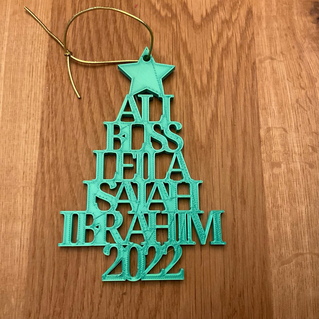 3D Printed Family Tree Ornament - Etsy