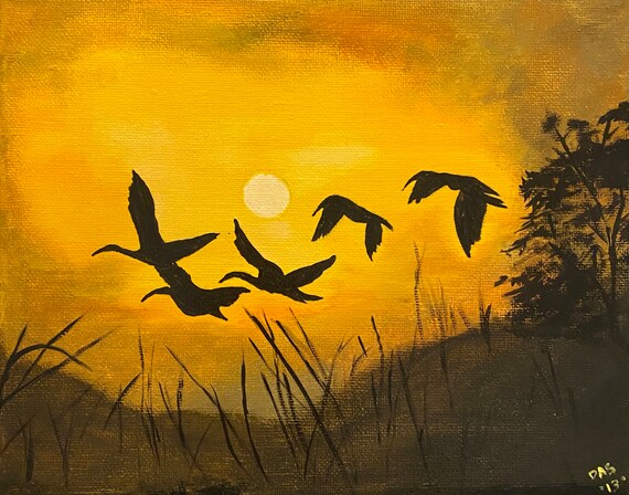 Shadow Ducks at Sunset - Etsy