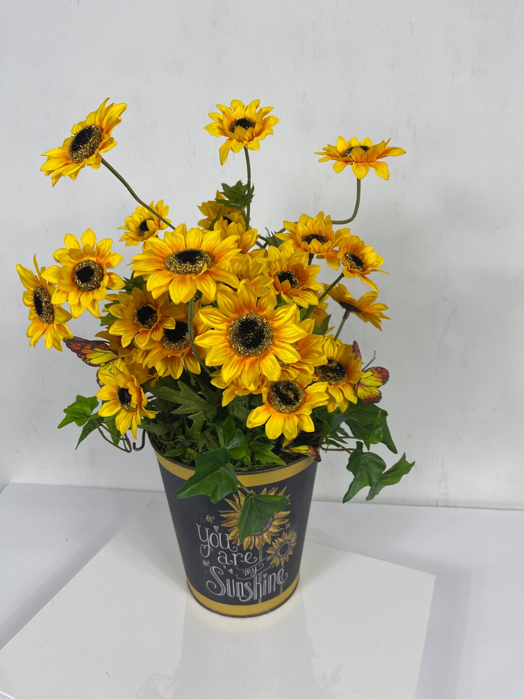 Burst of Sunflowers in a Galvanized Bucket to Let Someone Know - Etsy