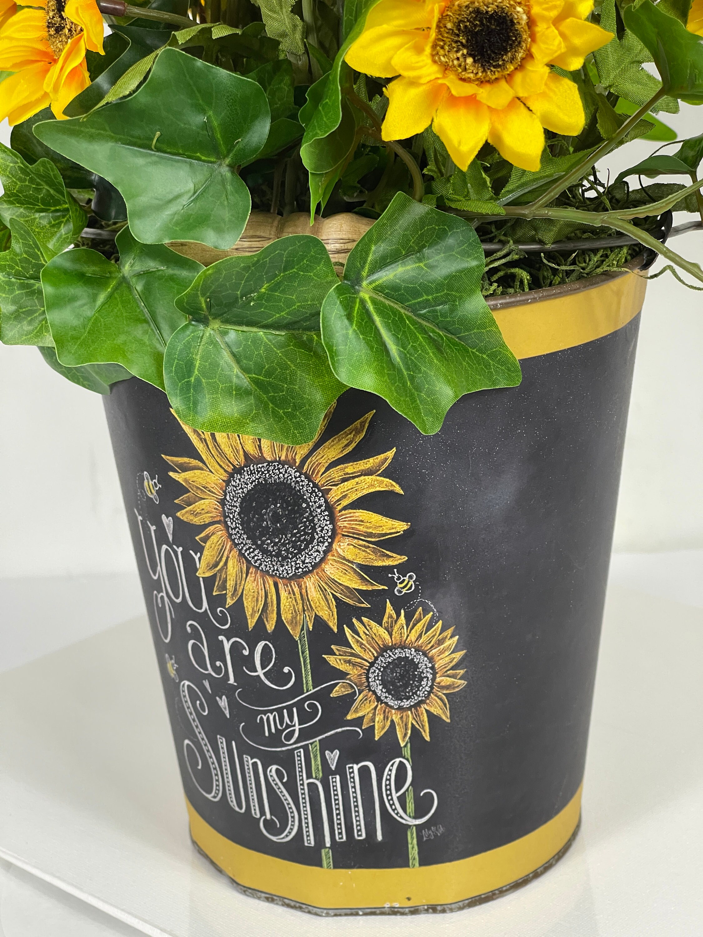 Burst of Sunflowers in a Galvanized Bucket to Let Someone Know - Etsy