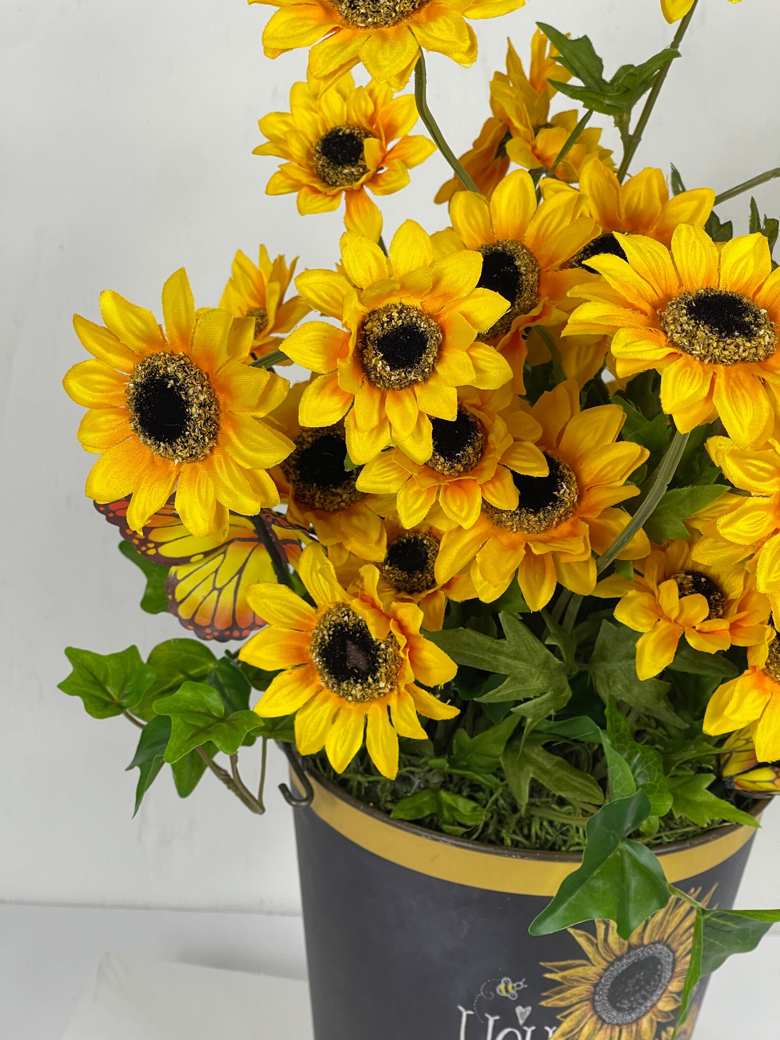 Burst of Sunflowers in a Galvanized Bucket to Let Someone Know - Etsy