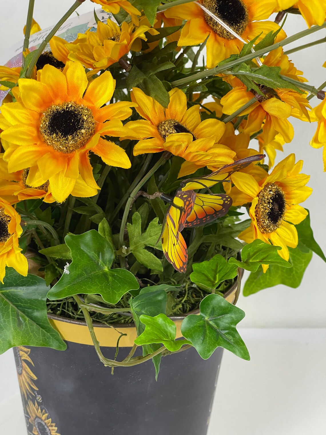Burst of Sunflowers in a Galvanized Bucket to Let Someone Know - Etsy