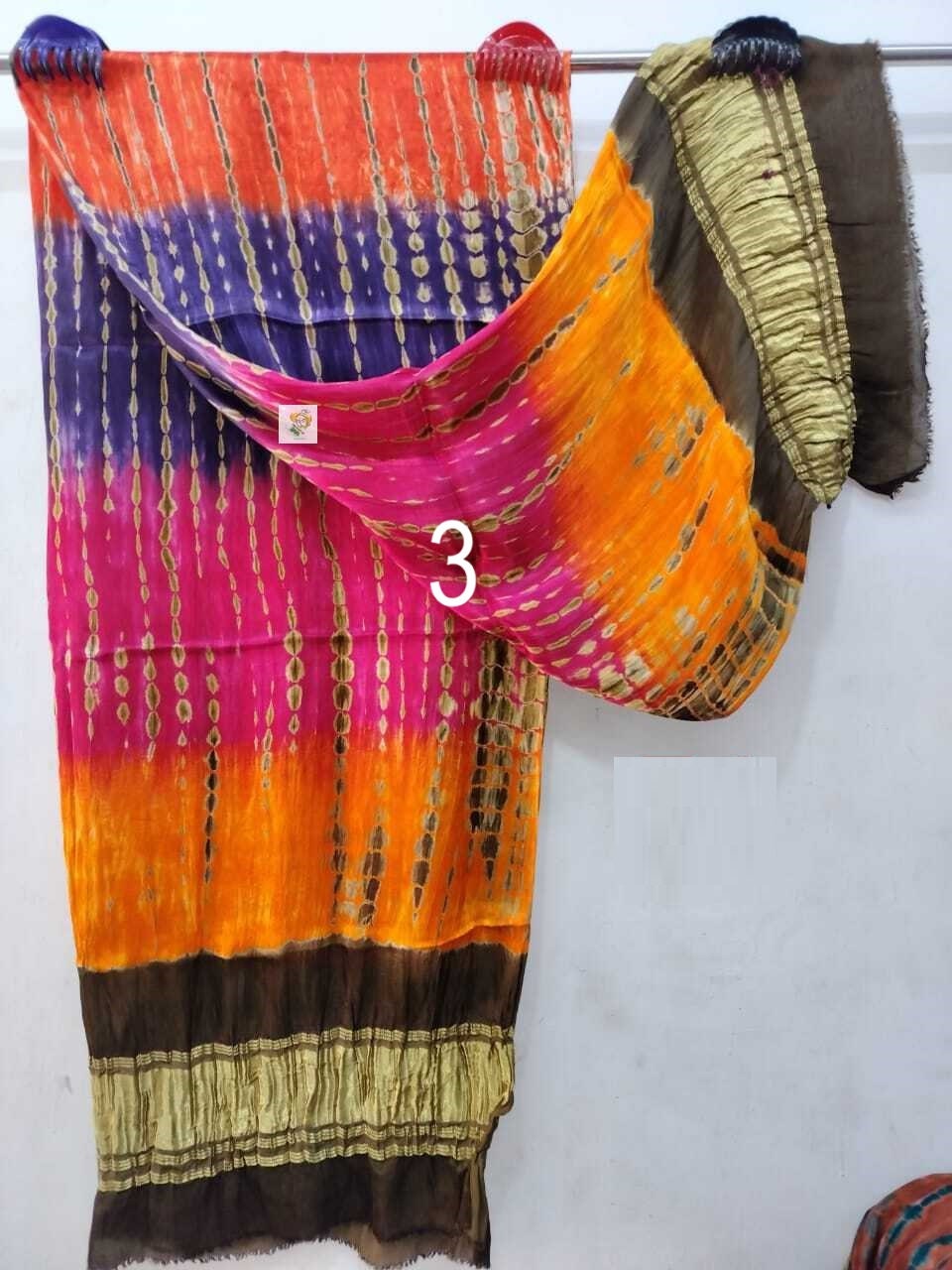 Pure Modal Silk Dupattas, With Tissue Pallu, Banjara Style, Organic ...