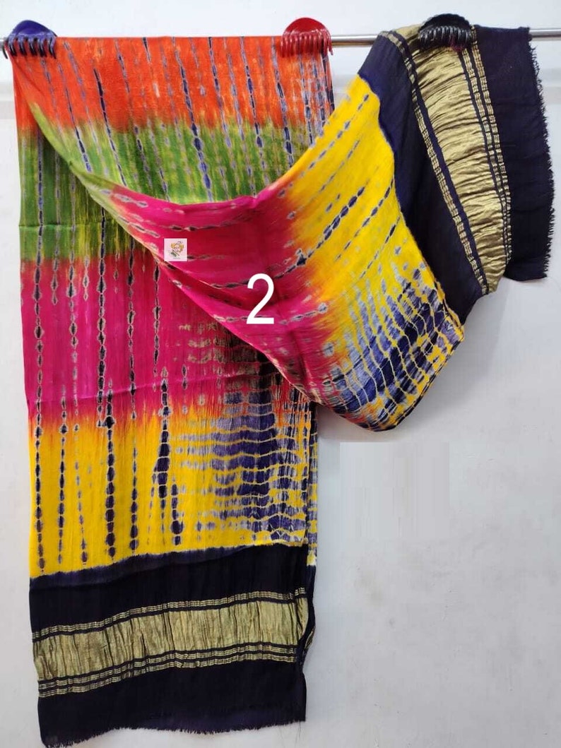 Pure Modal Silk Dupattas, With Tissue Pallu, Banjara Style, Organic ...