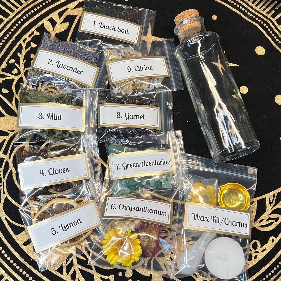 Happiness Spell Jar Kit: Intention Manifestation, Witchcraft Gift - Etsy