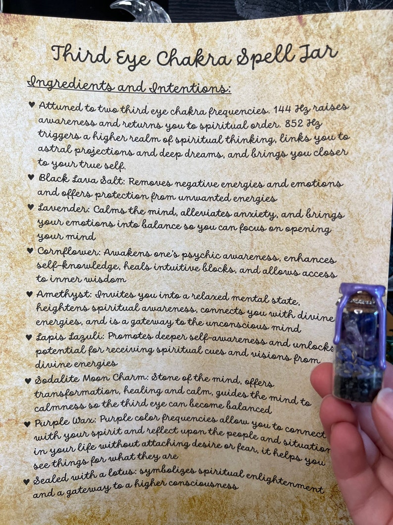 Chakra Spell Jar Set: Handmade Intention Manifestation Bottles - Etsy